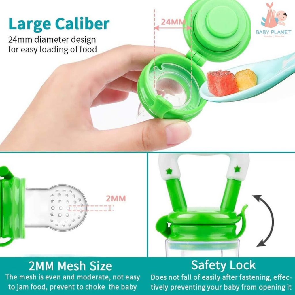 2 in 1 Baby Food/Fruit Feeder + Teether - Baby Planet