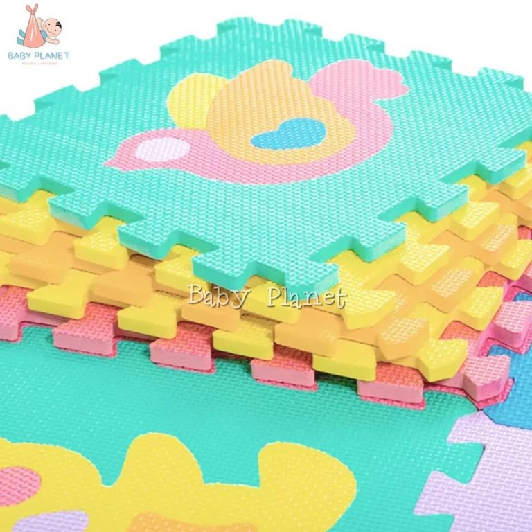 Colourful EVA Foam Puzzle Play Mats 10 in 1 Pack - Baby Planet