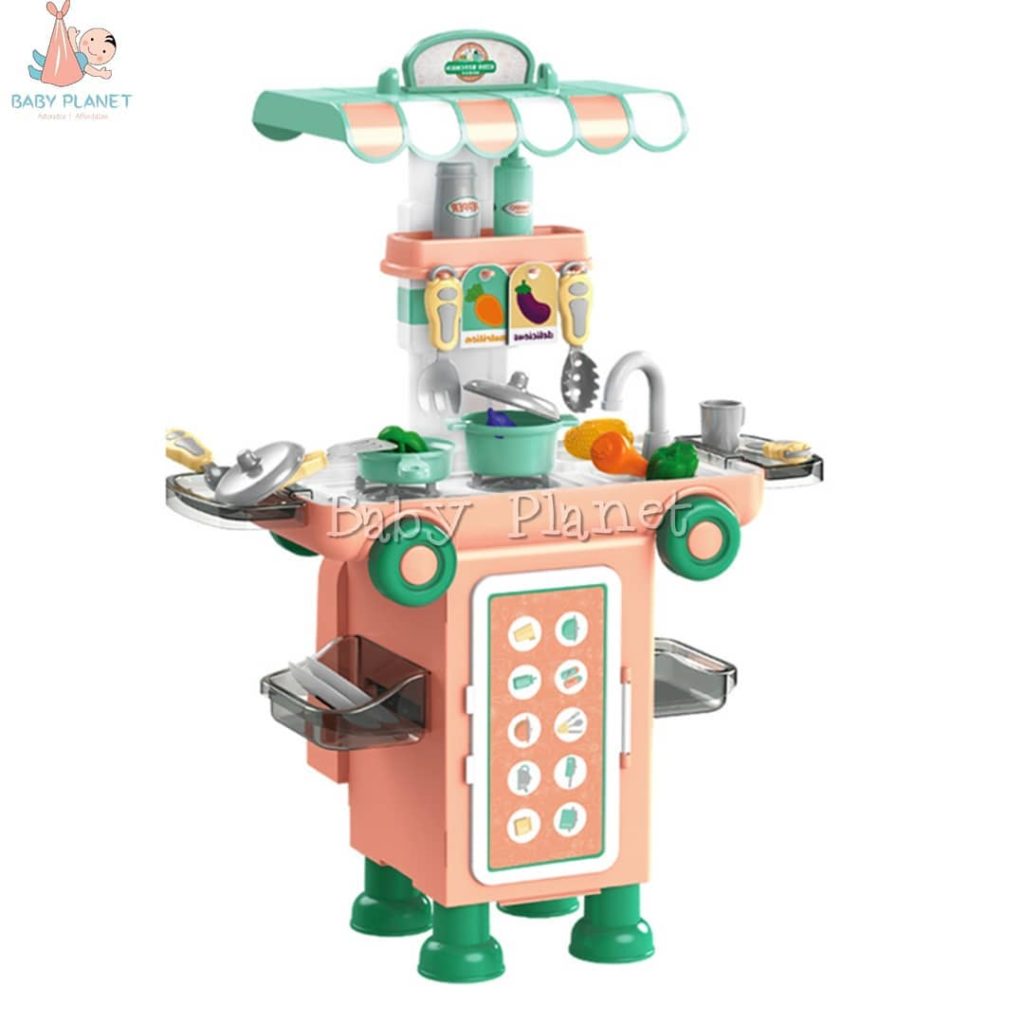 VANYEH 2 in 1 Fun Mobile Bus with Kitchen Set - Baby Planet