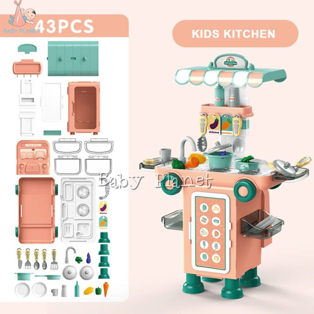 VANYEH 2 in 1 Fun Mobile Bus with Kitchen Set - Baby Planet