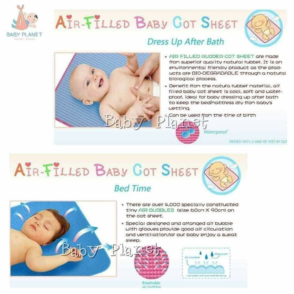 YOYO Brand Imported Printed Air Filled Rubber Cot Sheet – Baby ...