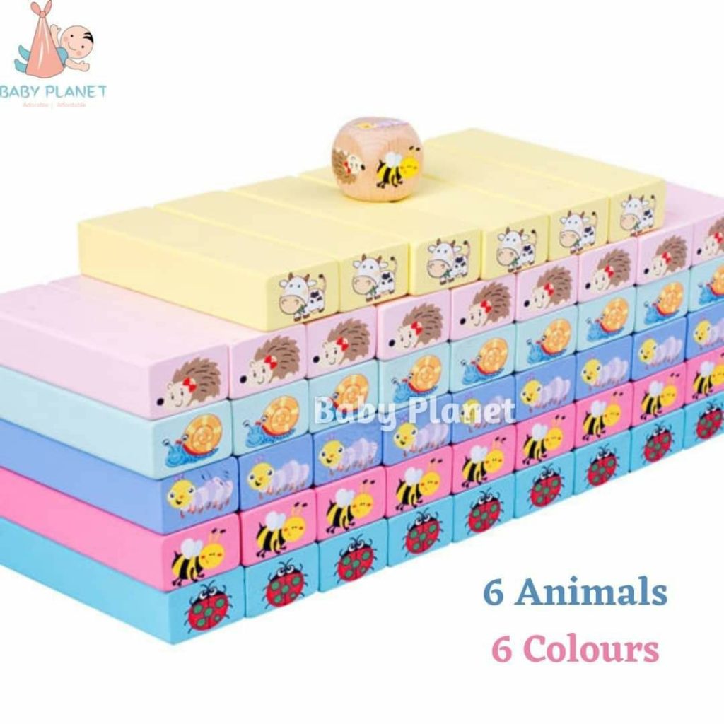 Jenga Game Stack High Wooden Blocks - Baby Planet