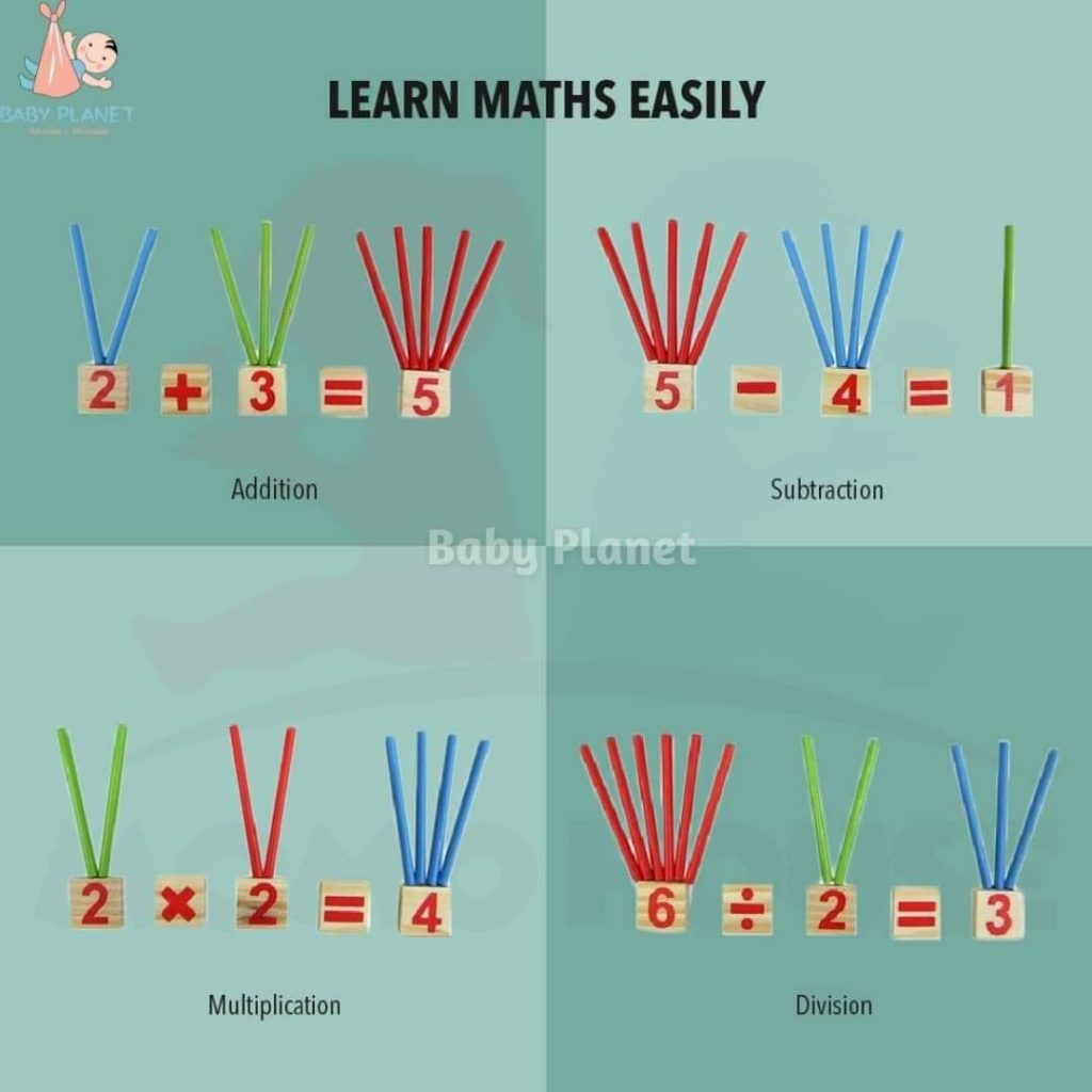 Mathematical Intelligence Stick Educational Wooden Toy - Baby Planet