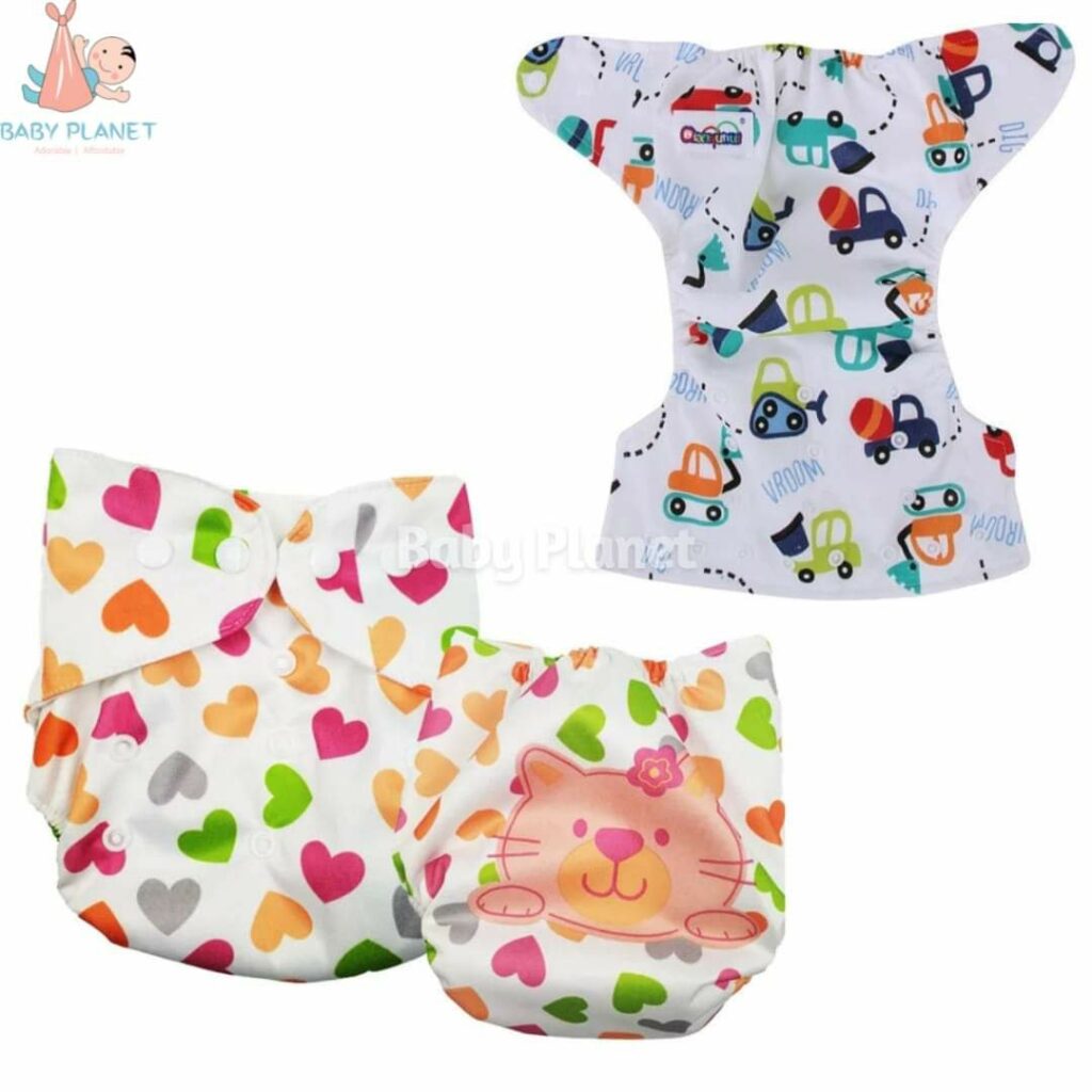 Imported Printed Reusable/Washable Cloth Diaper - Baby Planet