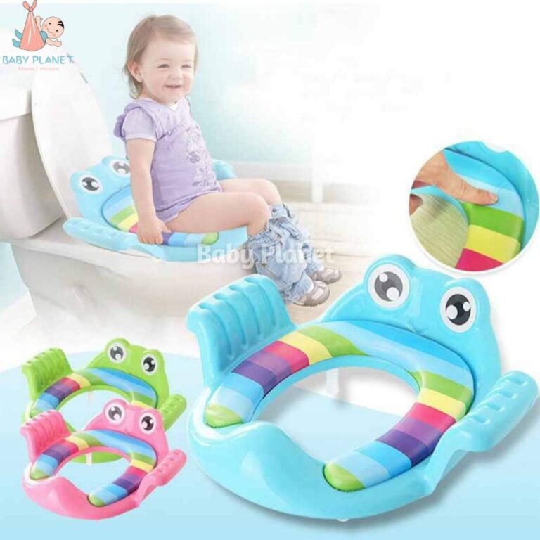 Cushioned Baby Toilet Potty Seat With Handle – Frog Design - Baby Planet