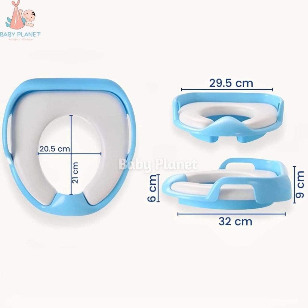 Soft Cushioned Baby Toilet Potty Seat With Handle – Plain Colours ...