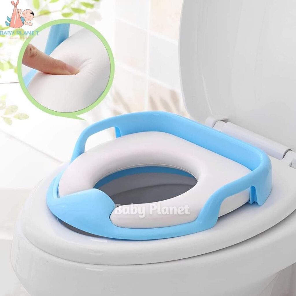 Soft Cushioned Baby Toilet Potty Seat With Handle – Plain Colours ...