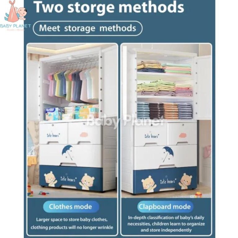 Extra-Wide Cute Cartoon Design Kids Wardrobe / Baby Cupboard with ...