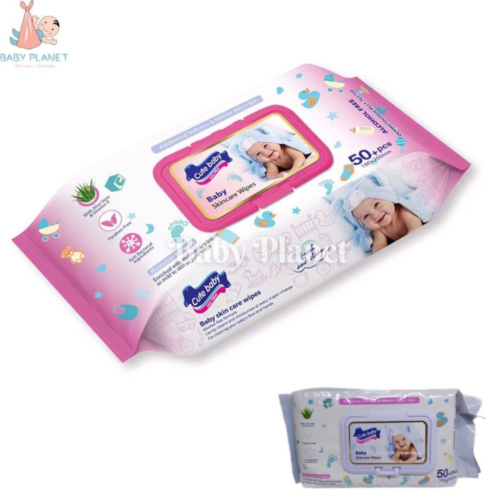 Cute Baby Wet Wipes 50 Pcs Pack - Baby Planet