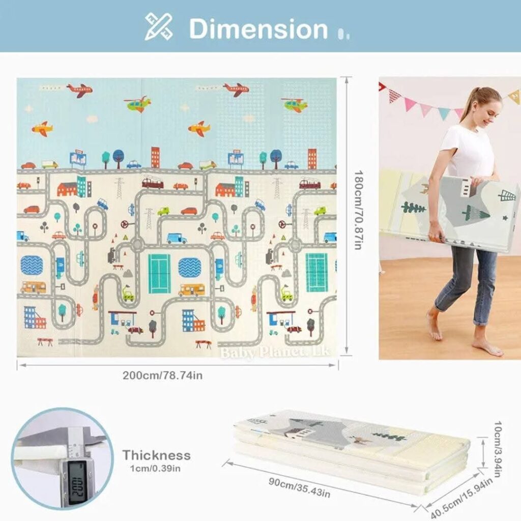 Double Side Printed XPE Foldable Large Baby Play Mat with Storage Bag ...