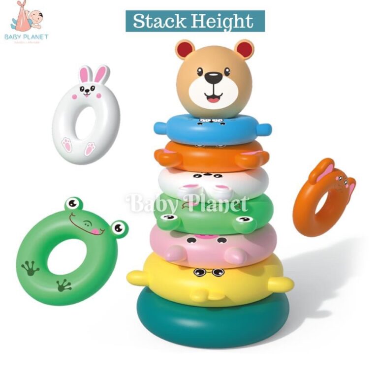 2 in 1 Ferrule Stack Height and Cute Bear Rings Stack Height Toy Set ...