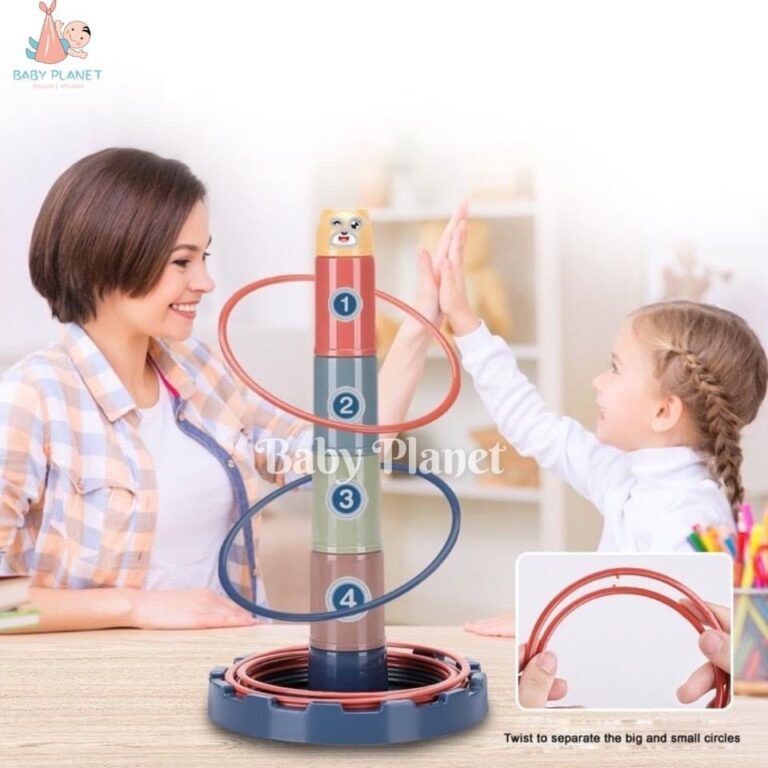 2 in 1 Ferrule Stack Height and Cute Bear Rings Stack Height Toy Set ...
