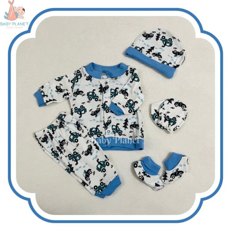 5 in 1 Newborn Baby Warm Suit with Cap, Socks and Mittens - Baby Planet