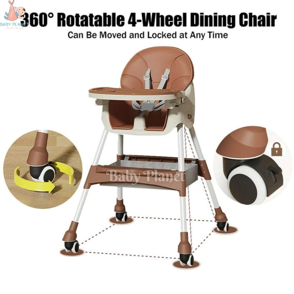 2 Ways Convertible and Foldable Baby feeding Chair / High Chair with ...