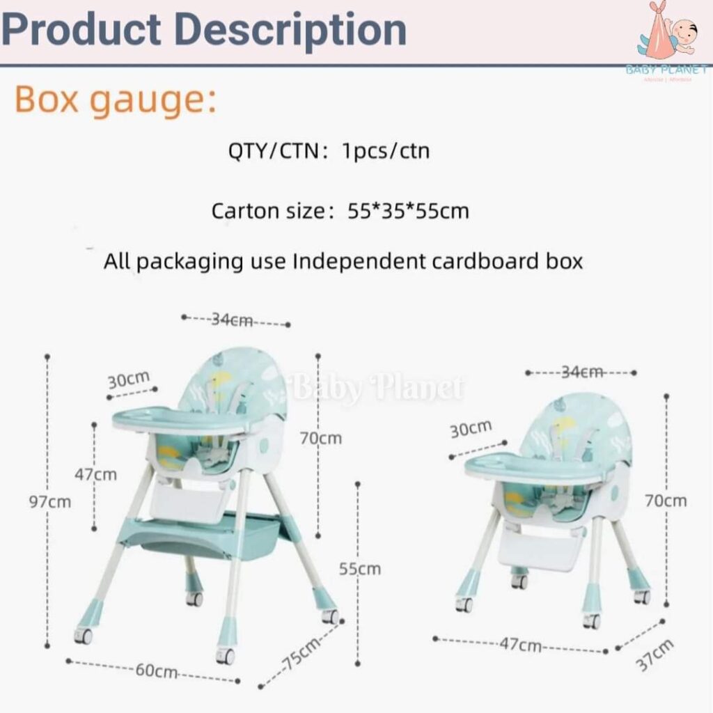 Kidilo Brand 6 in 1 Multi-Functional Reclinable Baby Feeding Chair With ...