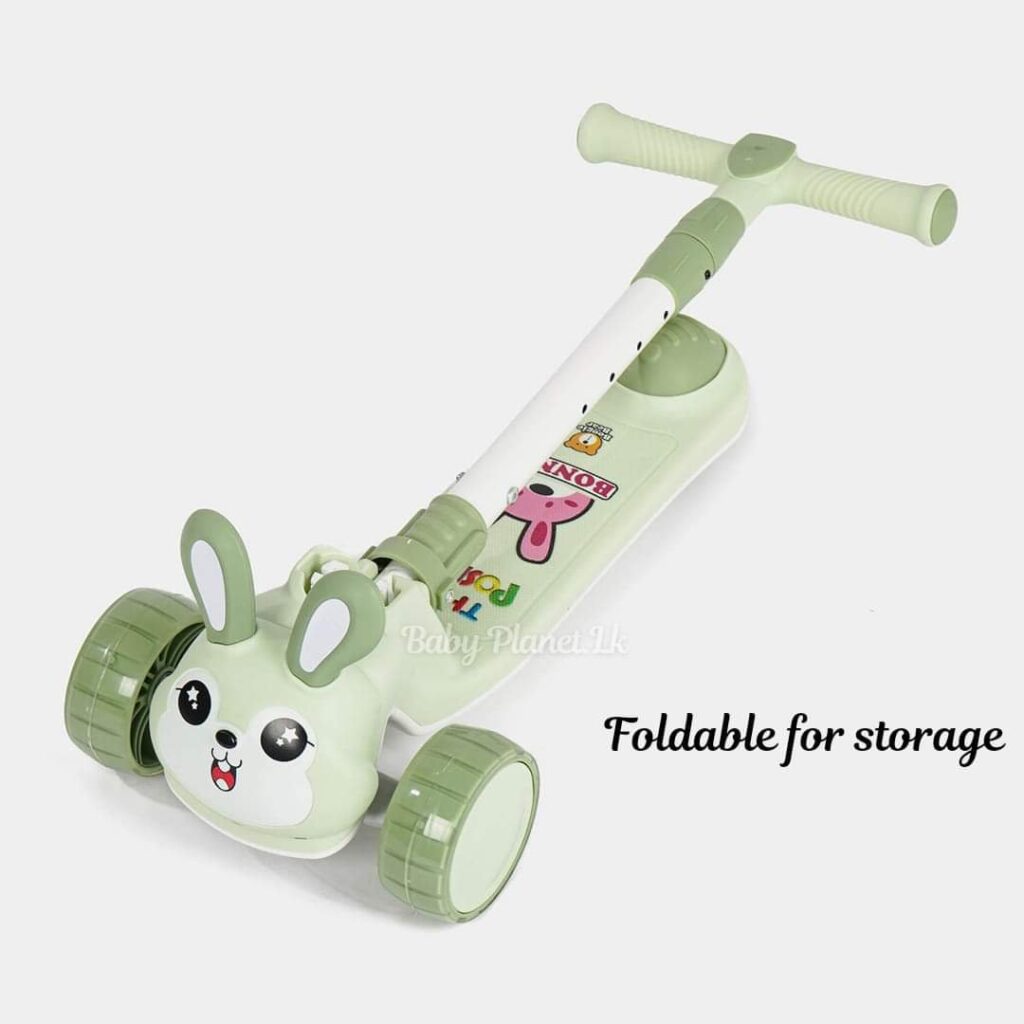 Cute Cartoon Face Height Adjustable and Foldable Kids Scooter with ...