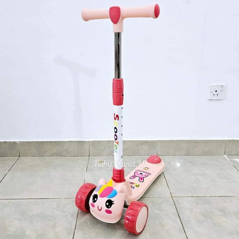 Cute Cartoon Face Height Adjustable and Foldable Kids Scooter with ...