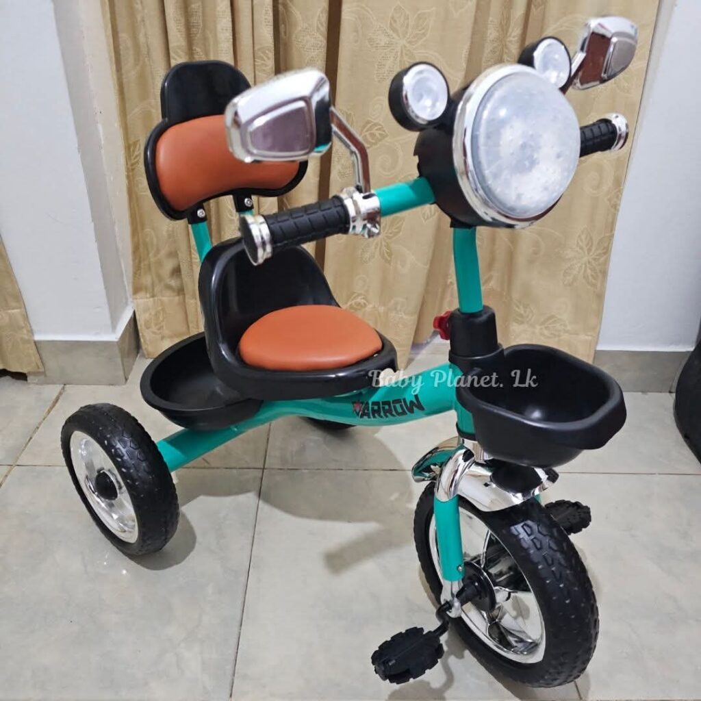 Arrow Brand Kids Tricycle with Soft Cushioned Leather Seat, Music and ...