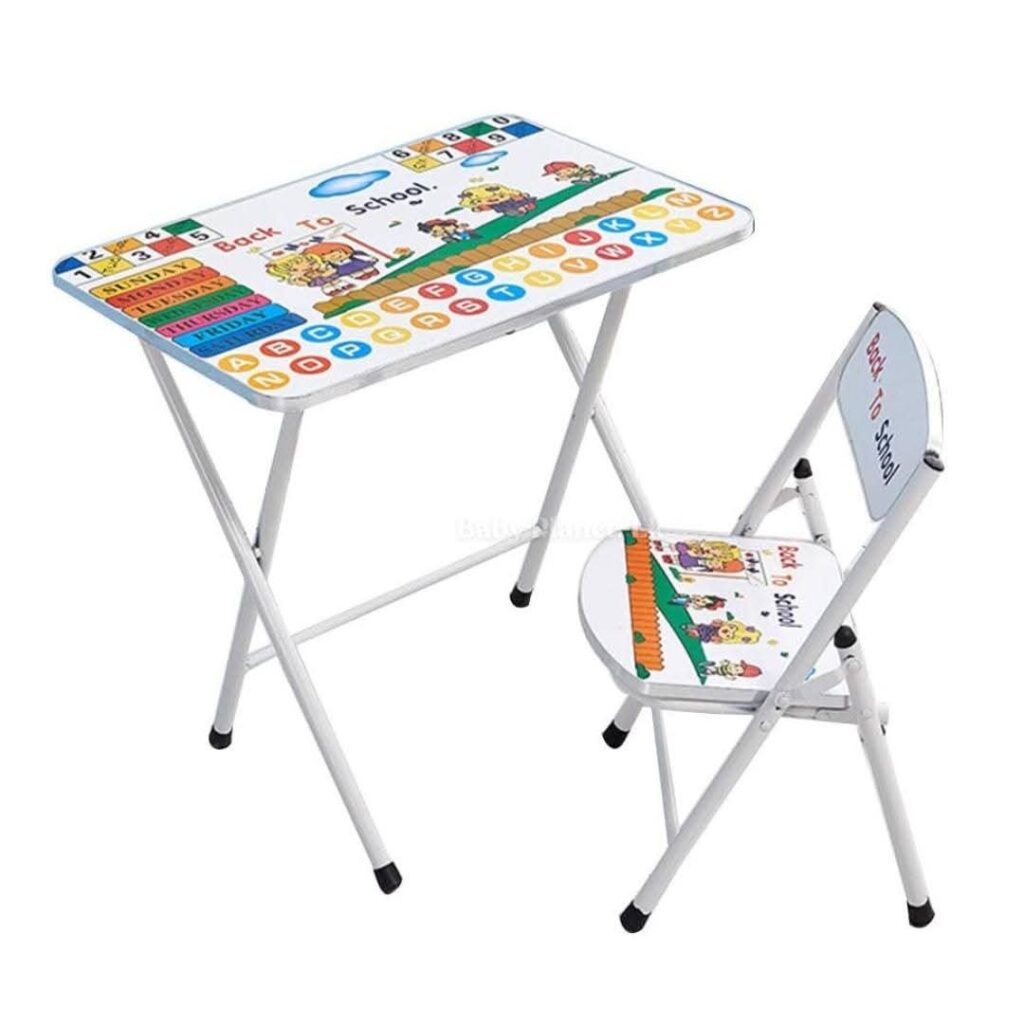 Foldable Kids Study Table and Chair Set - Baby Planet