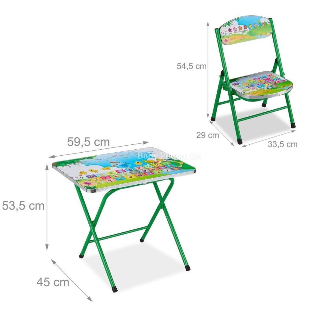 Foldable Kids Study Table and Chair Set - Baby Planet