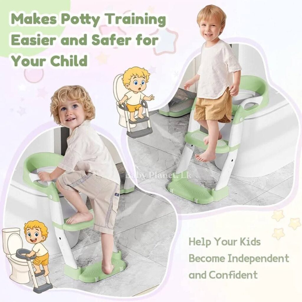 3 in 1 Foldable Kids Potty Trainer Seat with Step Stool Ladder - Baby ...